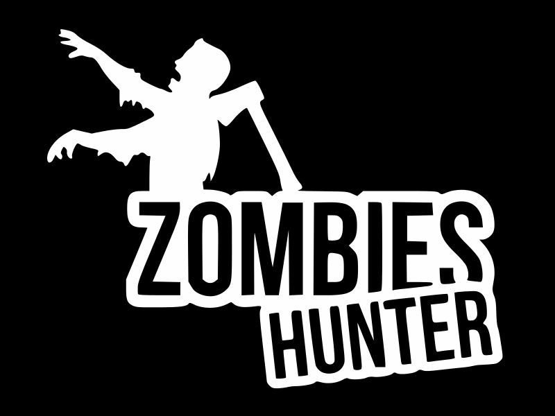ZOMBIES HUNTER Horror Vinyl Decal Car Wall Truck Sticker CHOOSE SIZE COLOR