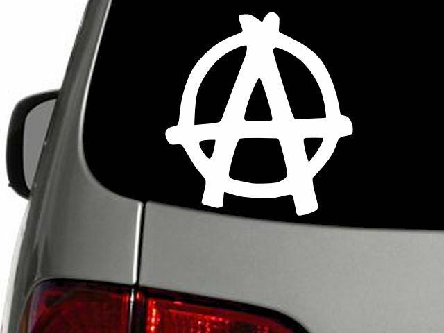 ANARCHY ANARCHIST SYMBOL Vinyl Decal Car Truck Sticker CHOOSE SIZE COLOR