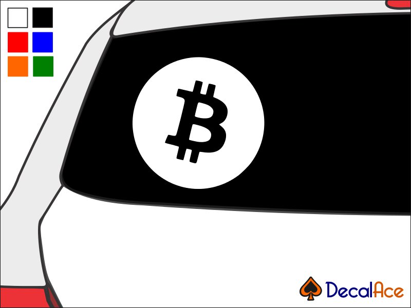 Bitcoin Logo Cryptocurrency Vinyl Decal Car Sticker Wall CHOOSE SIZE COLOR