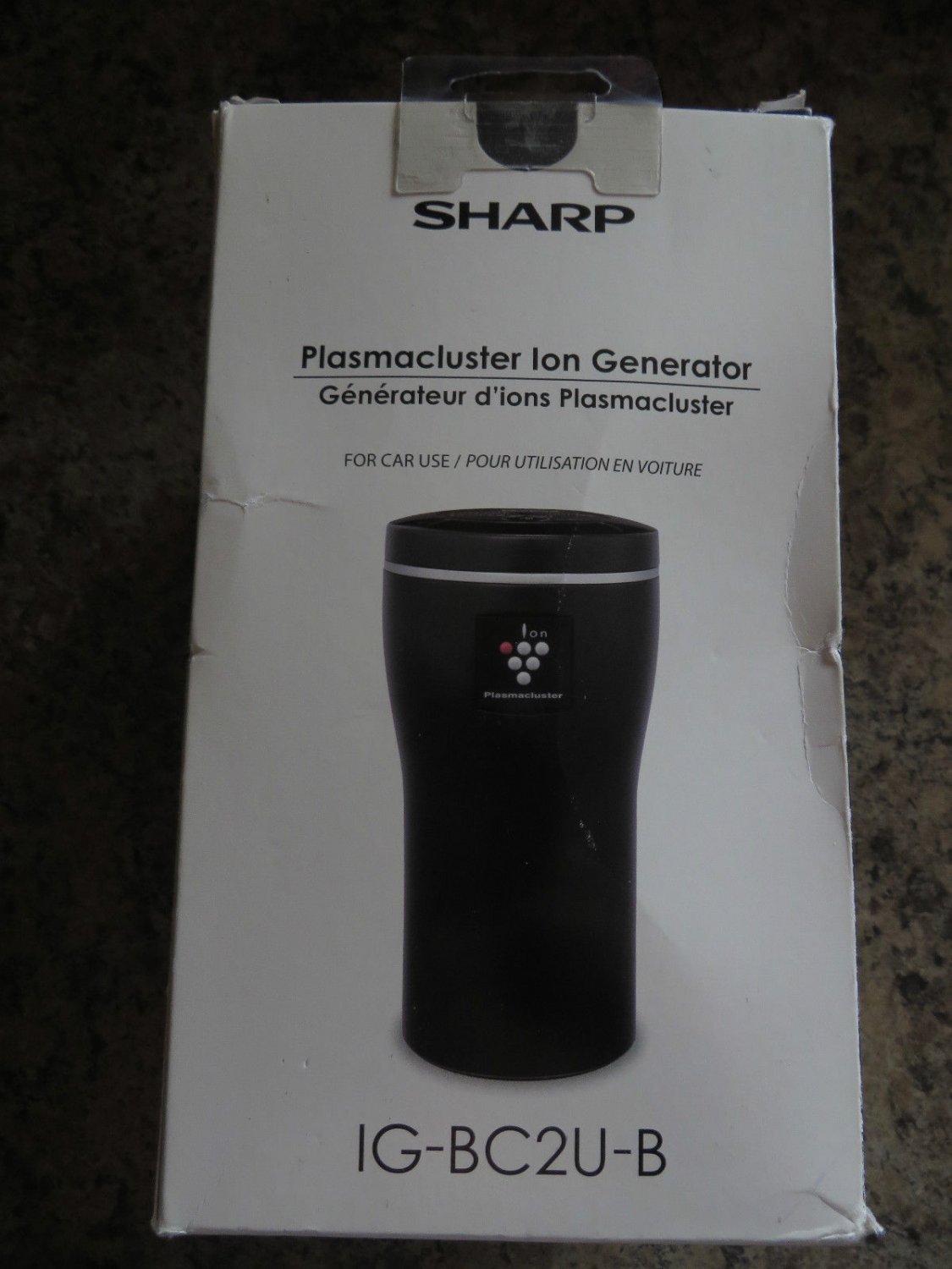 SHARP Ionizer Plasma-cluster Ion Generator Car Air Purifier IG-BC2U-B Black