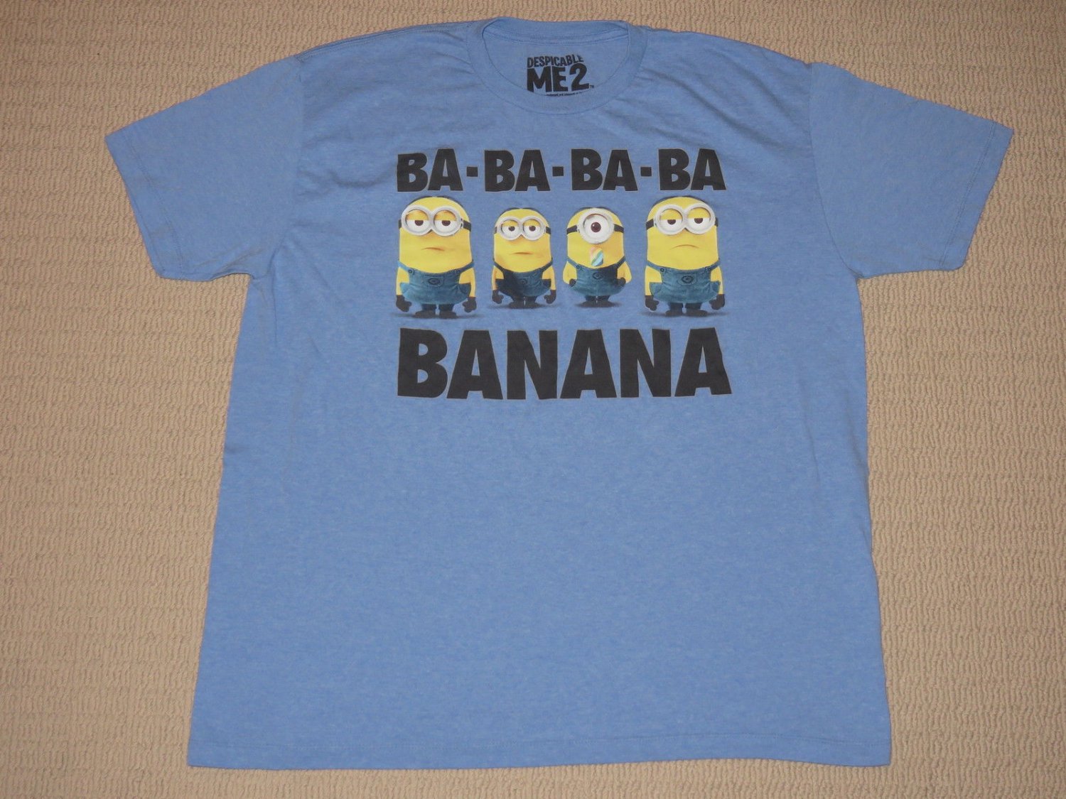 Mens MINIONS "BA-BA-BA-BA BANANA" DESPICABLE ME 2 T-SHIRT XL Blue ...