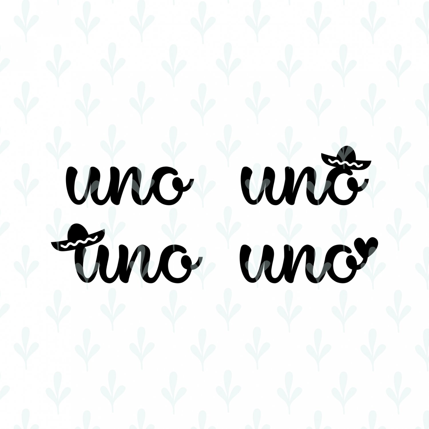 Uno First Birthday Cake Topper SVG Files for Cricut, Vector, Clipart ...