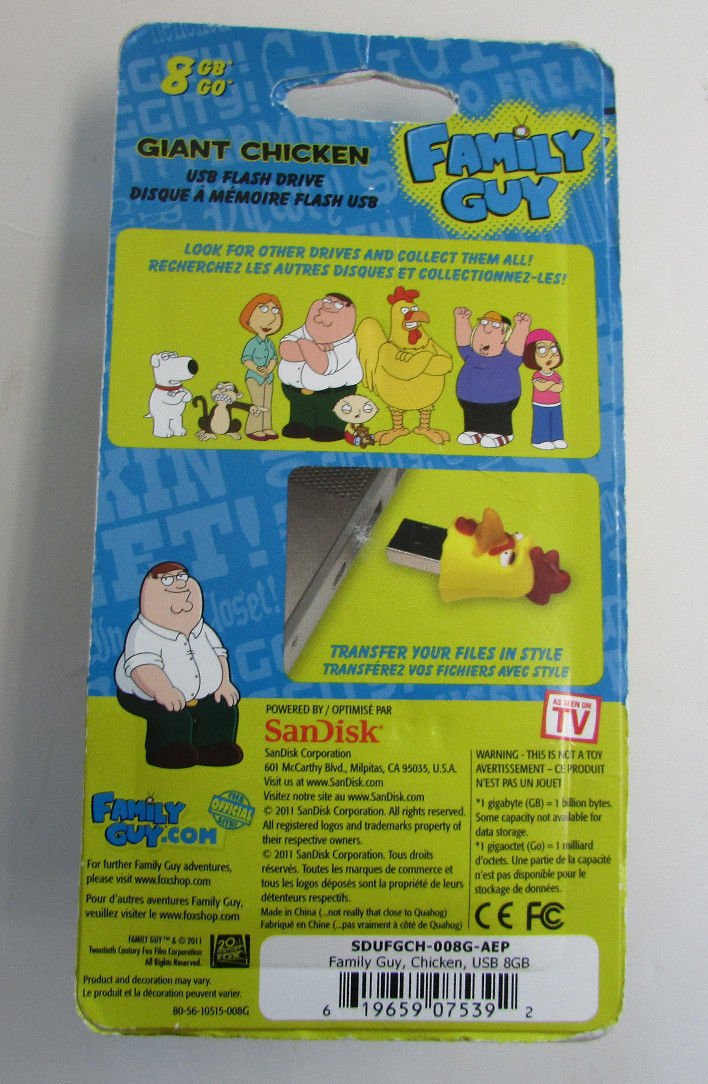 Family Guy "Giant Chicken" 8GB USB 2.0 Flash Drive -Brand New Sealed in ...