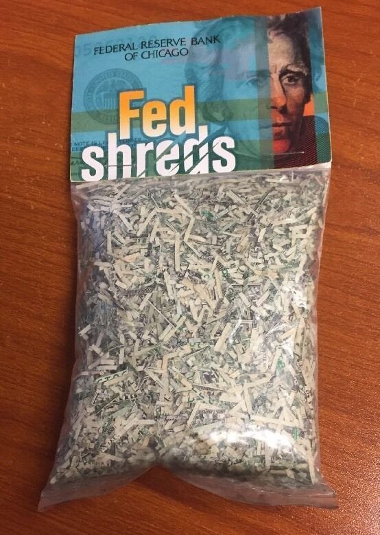 Fed Shreds Federal Reserve Bank Of Chicago US Currency Paper Money ...