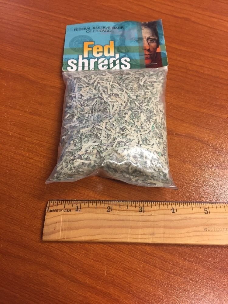 Fed Shreds Federal Reserve Bank Of Chicago US Currency Paper Money ...