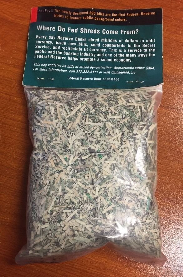 Fed Shreds Federal Reserve Bank Of Chicago US Currency Paper Money ...