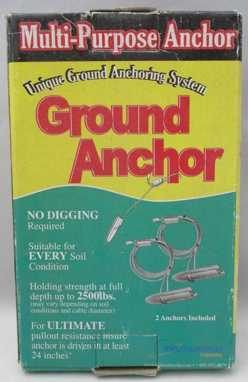 HEAVY DUTY 2 Anchors Multi-Purpose Ground Anchor HOLDING STRENGTH UP TO ...
