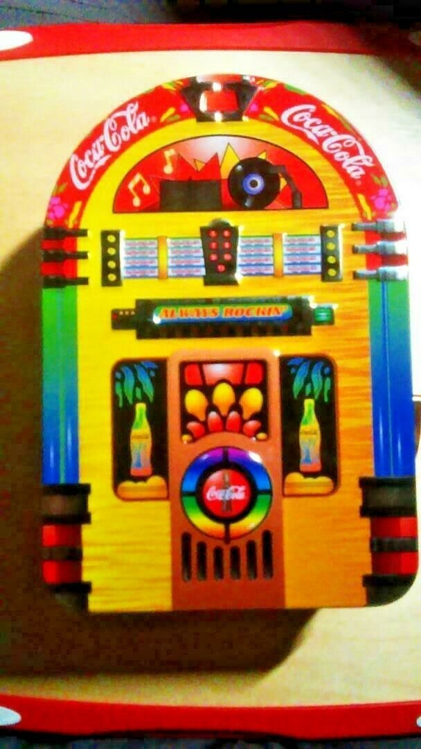 1996 Coca Cola Tin Metal Jukebox WITH RARE MUSIC BOX Vintage Plays the ...