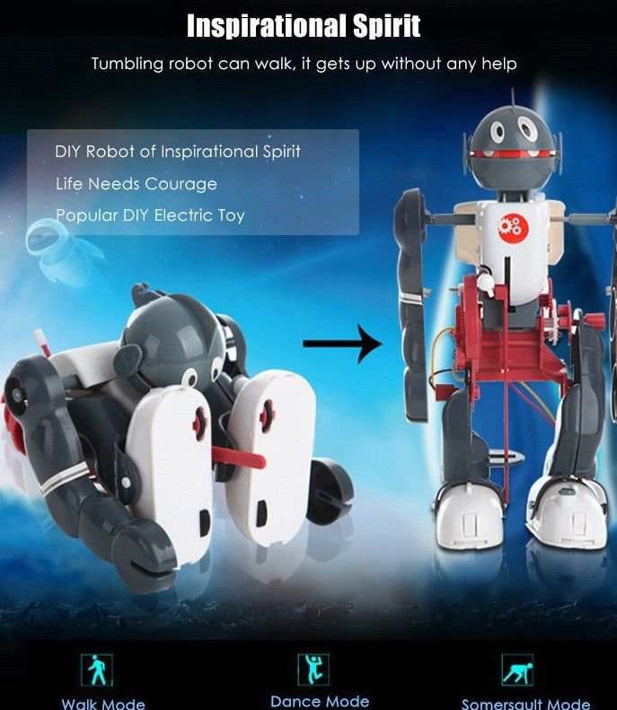 Tumbling DIY Robot Scientist Kit for Kids Educational Toys 3-Mode ...