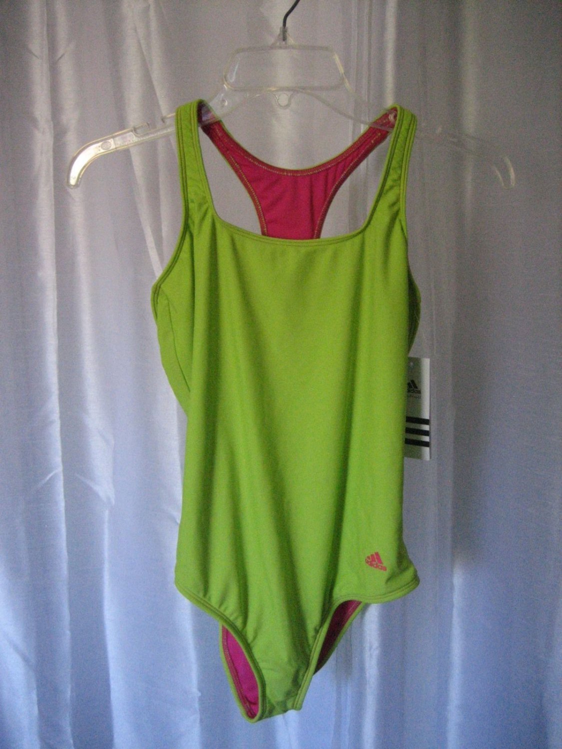 Adidas Girl's Lime Green One Piece Swim/Bathing Suit Sz 16 New Tags ...