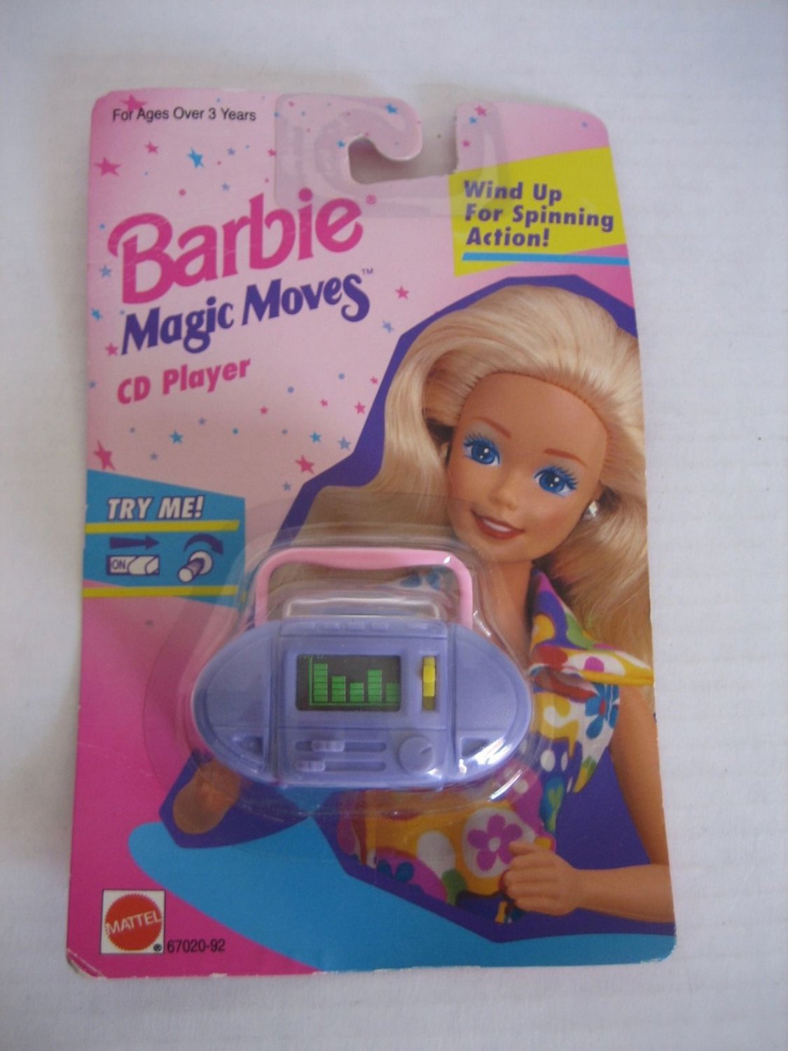 Vintage Mattel Barbie Magic Moves Purple & Pink CD Player NIP 3 in.L x ...