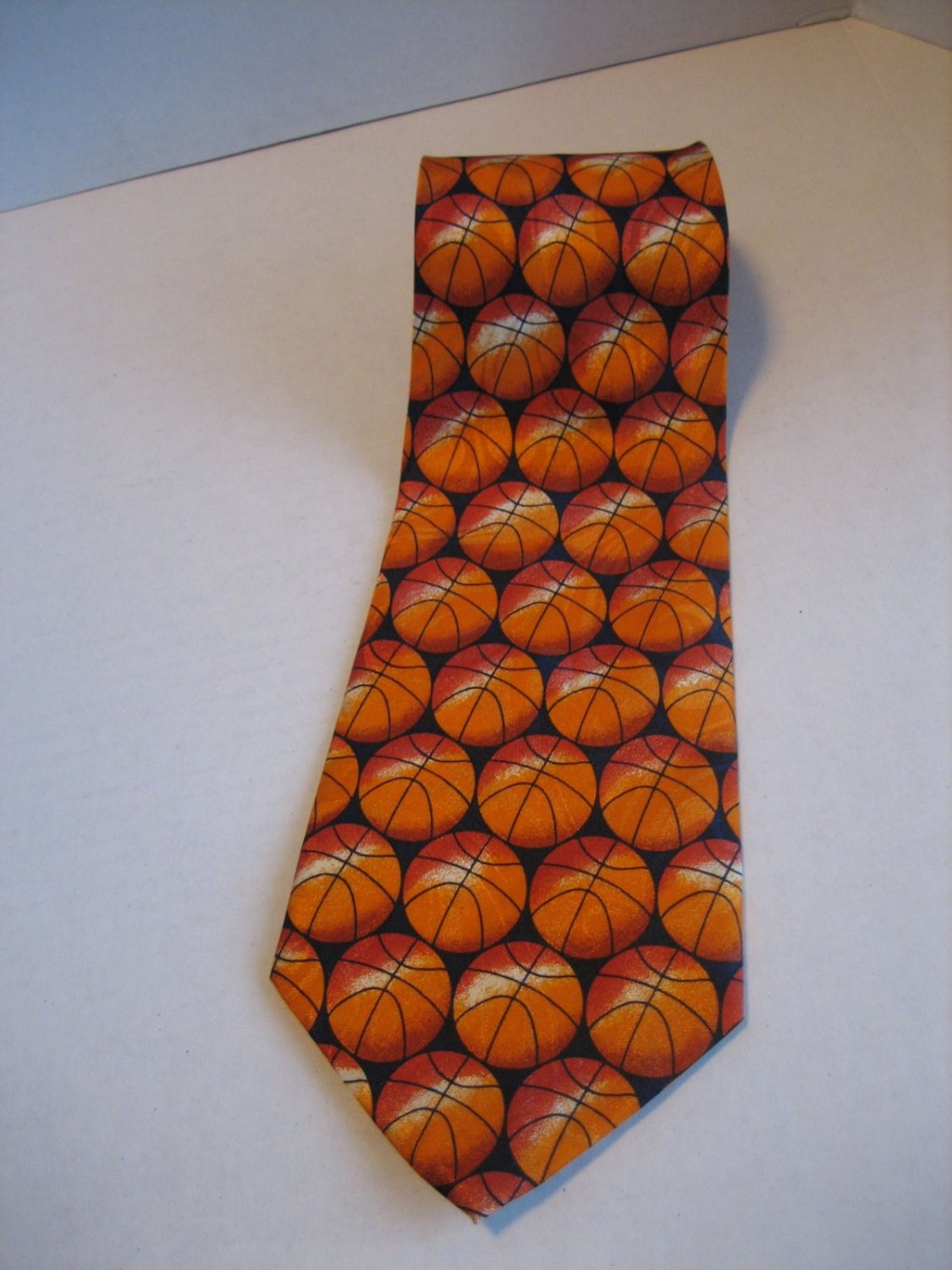 A. Rogers Orange & Black Silk Basketball Men's Classic Neck Tie New