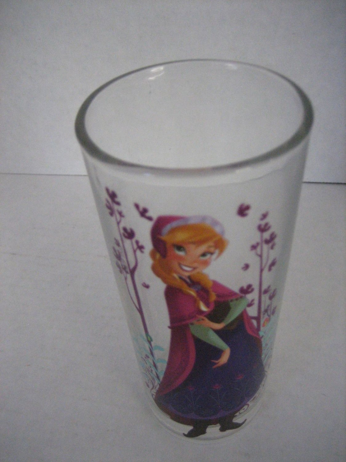 Disney's Frozen Anna Tall Glass Drinking Glass 2 1/2 in. Wide x 6 in ...