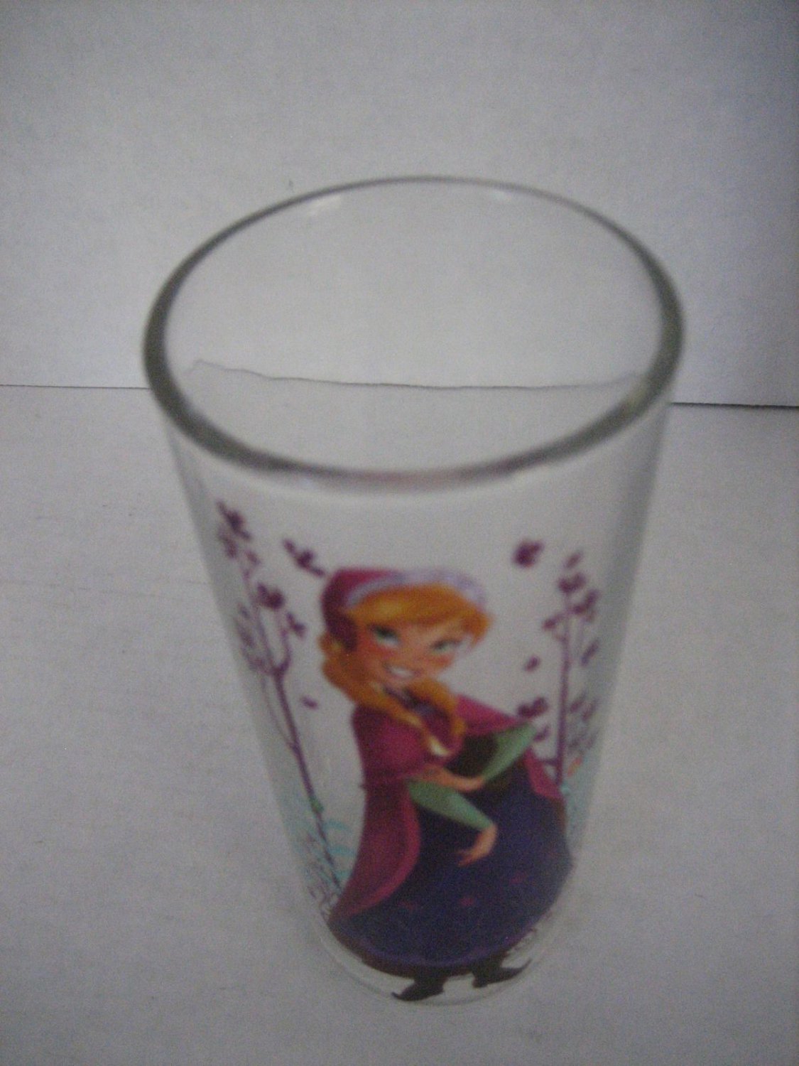 Disney's Frozen Anna Tall Glass Drinking Glass 2 1/2 in. Wide x 6 in ...