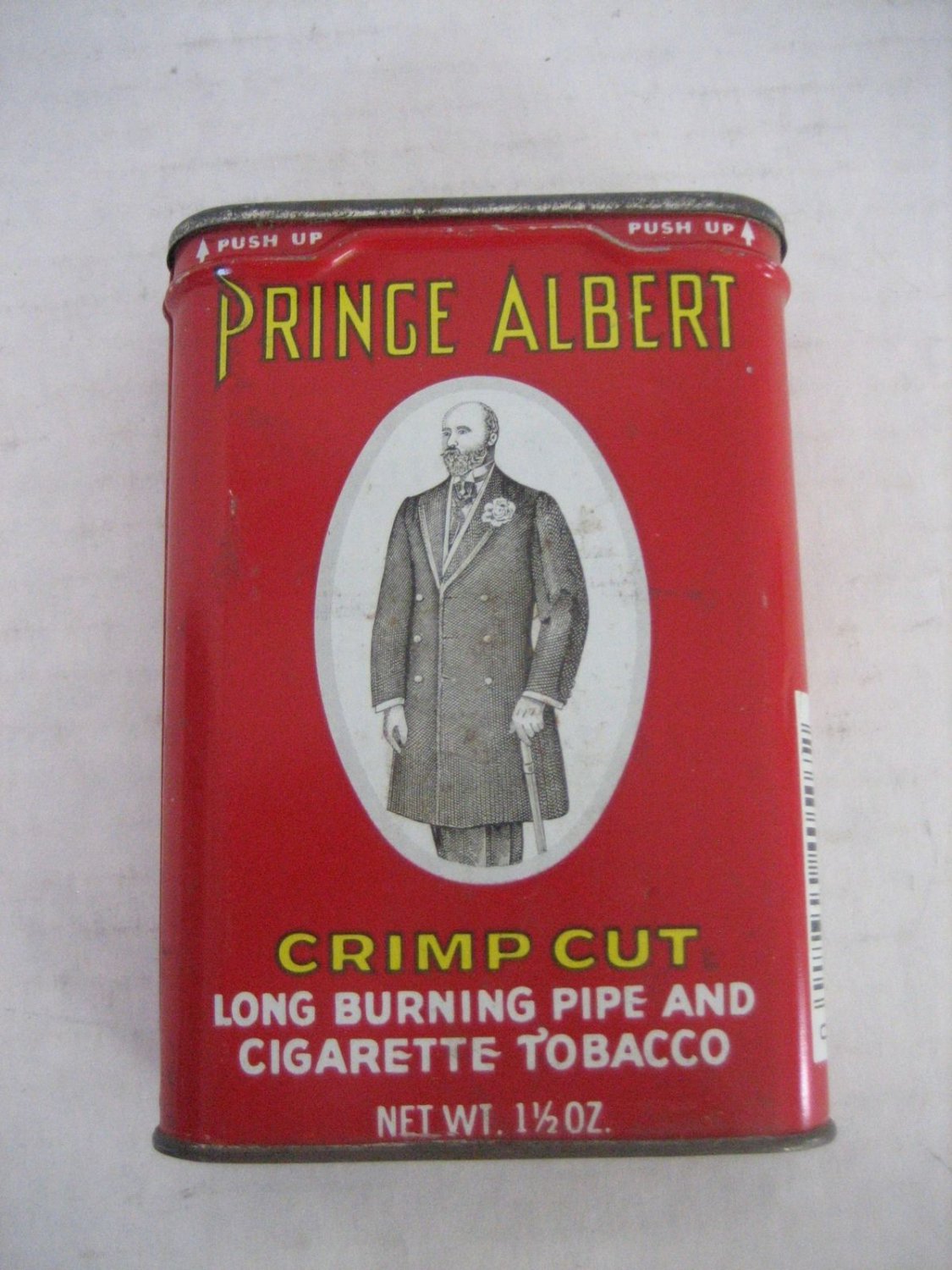 Vintage Prince Albert Crimp Cut Cigarette Tobacco Red Tin Pre ...