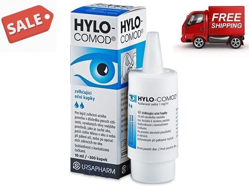Ursapharm HYLO COMOD Lubricant Eye Drops with Sodium Hyaluronate (0.1% ...