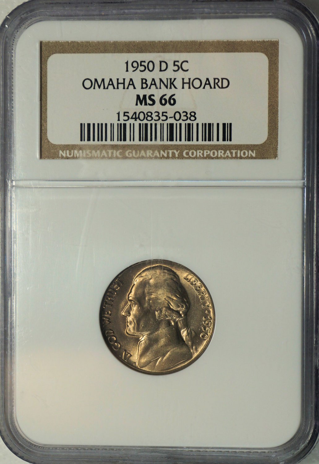 1950 D Jefferson Nickel - Omaha Bank Hoard