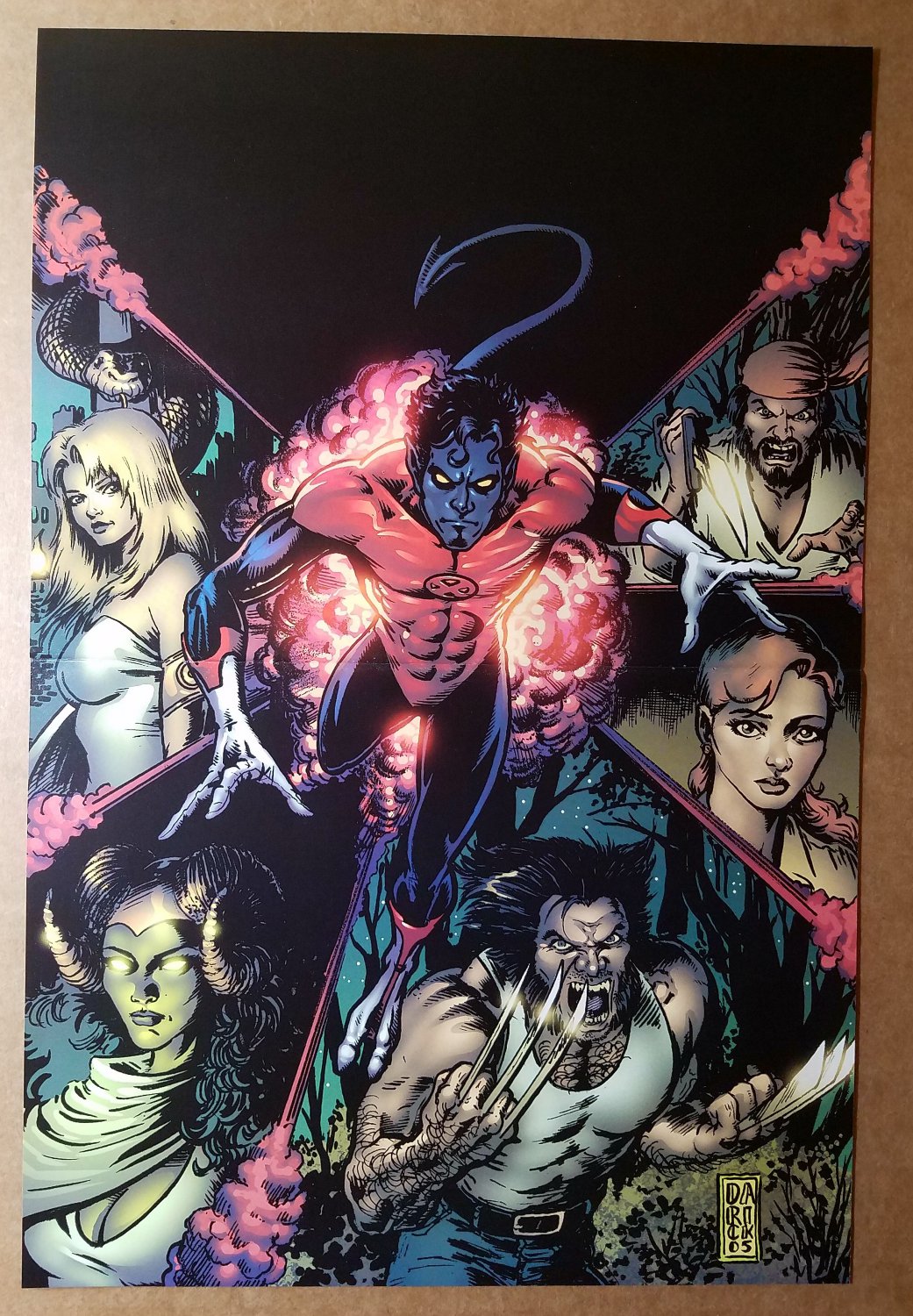 X-Men Nightcrawler Wolverine Marvel Comics Poster by Darick Robertson
