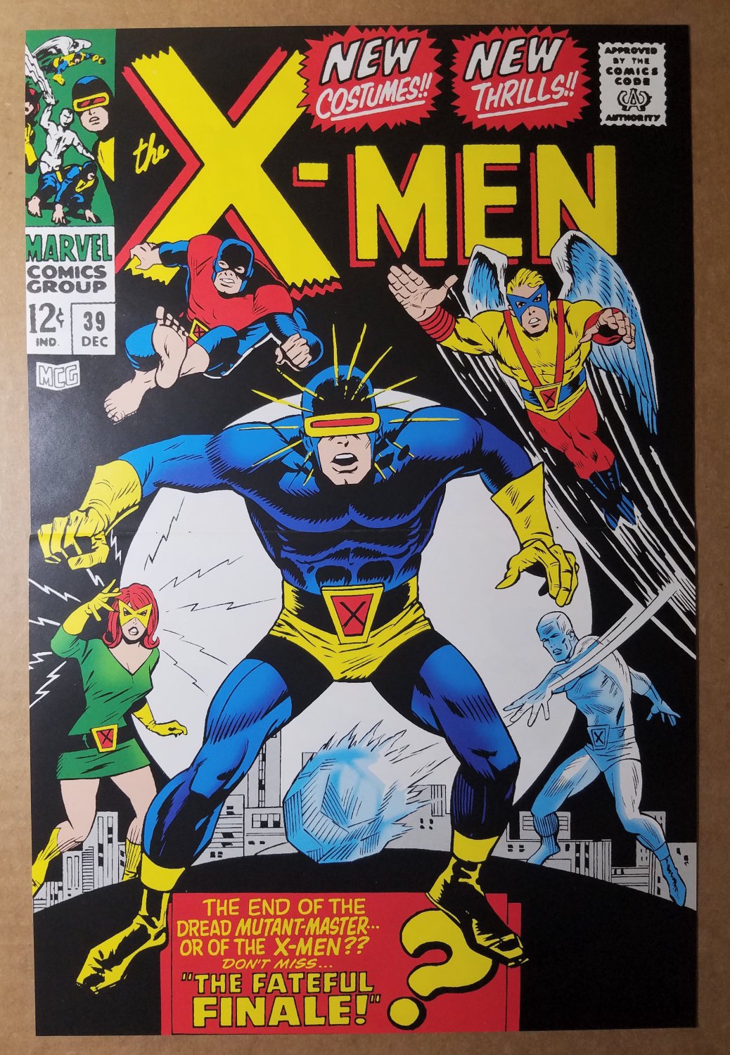 X-Men 39 Cyclops Angel Beast Iceman Jean Grey Marvel Poster by George Tuska