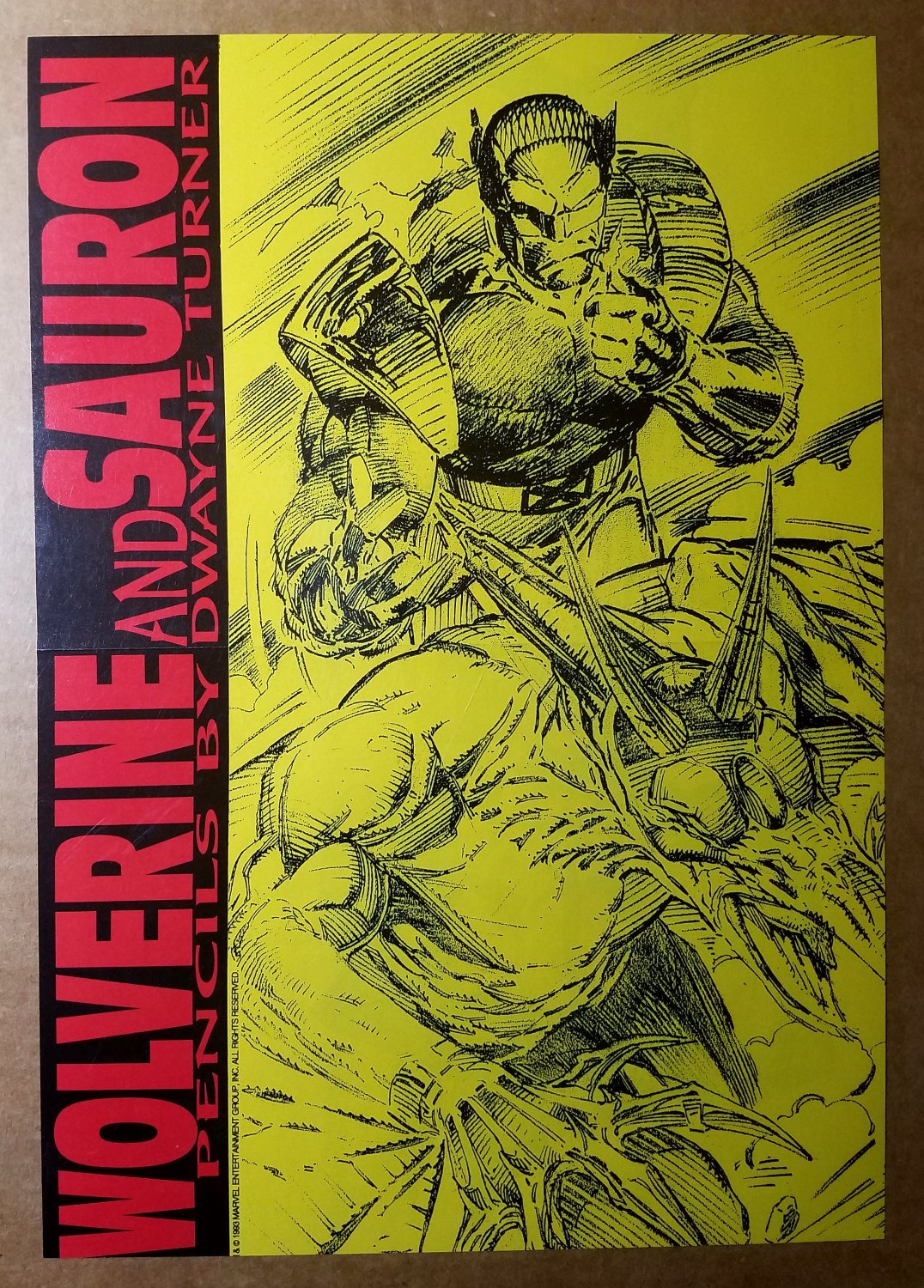 Wolverine and Sauron Marvel Comics Poster by Dwayne Turner