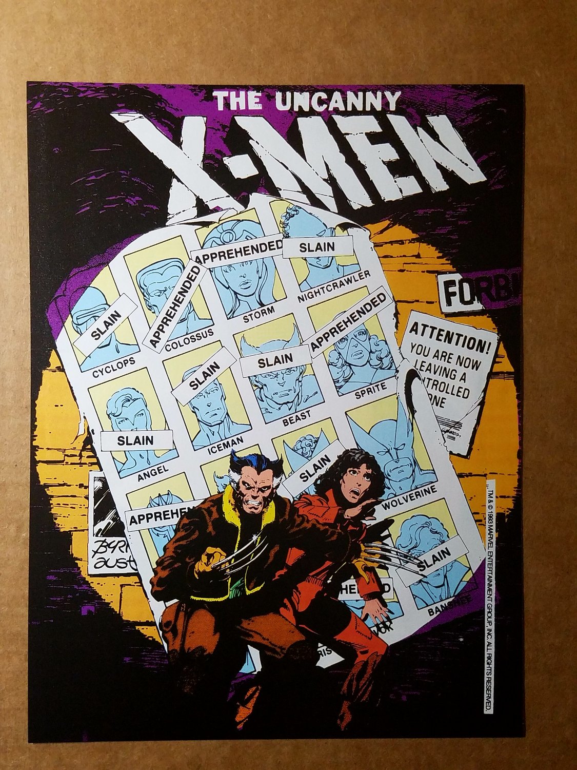 Wolverine Wanted X-Men Marvel Comics Mini Poster by John Byrne
