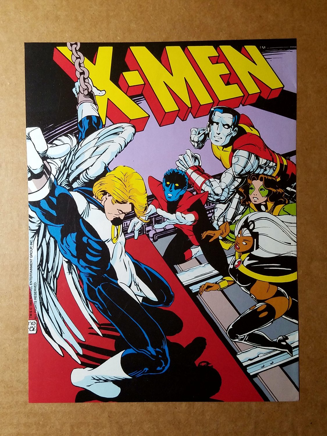 Vintage X-Men Storm Rogue Collossus Marvel comics Mini Poster by Paul Smith
