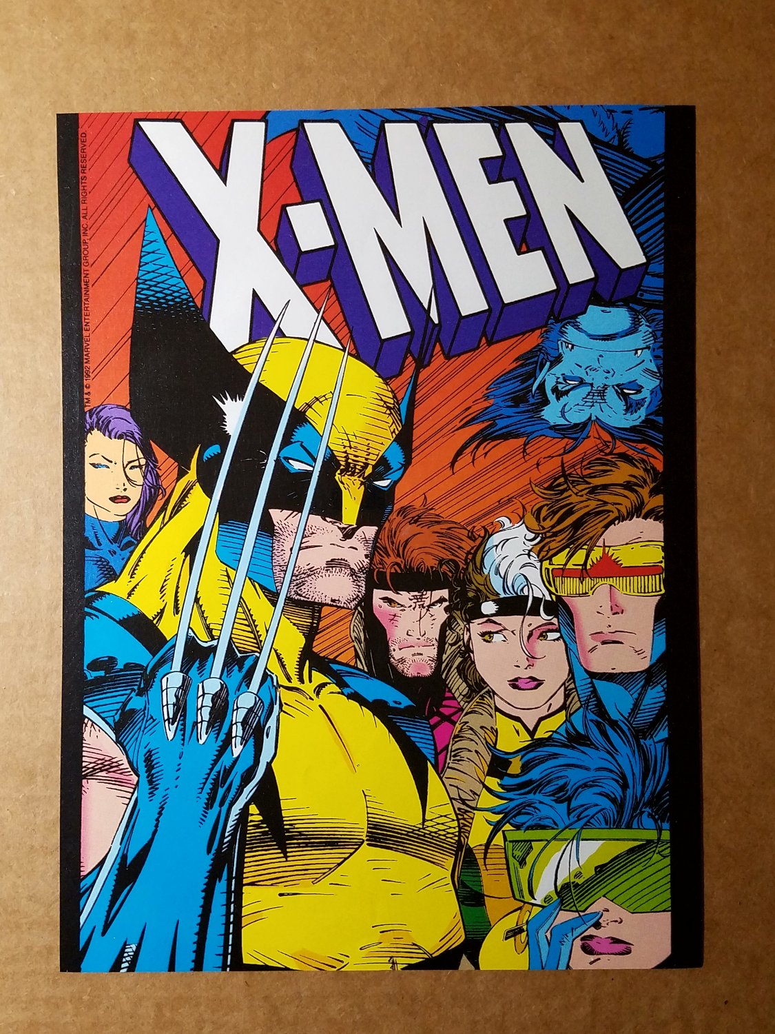 X Men Wolverine Gambit Rogue Psylocke Marvel Comics Mini Poster By Jim Lee