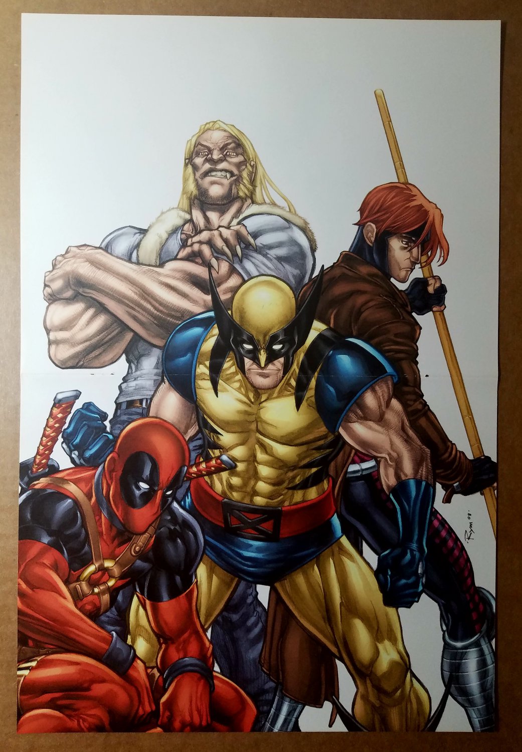 Wolverine Weapon X Gambit Deadpool Sabretooth Marvel Comic Poster ...