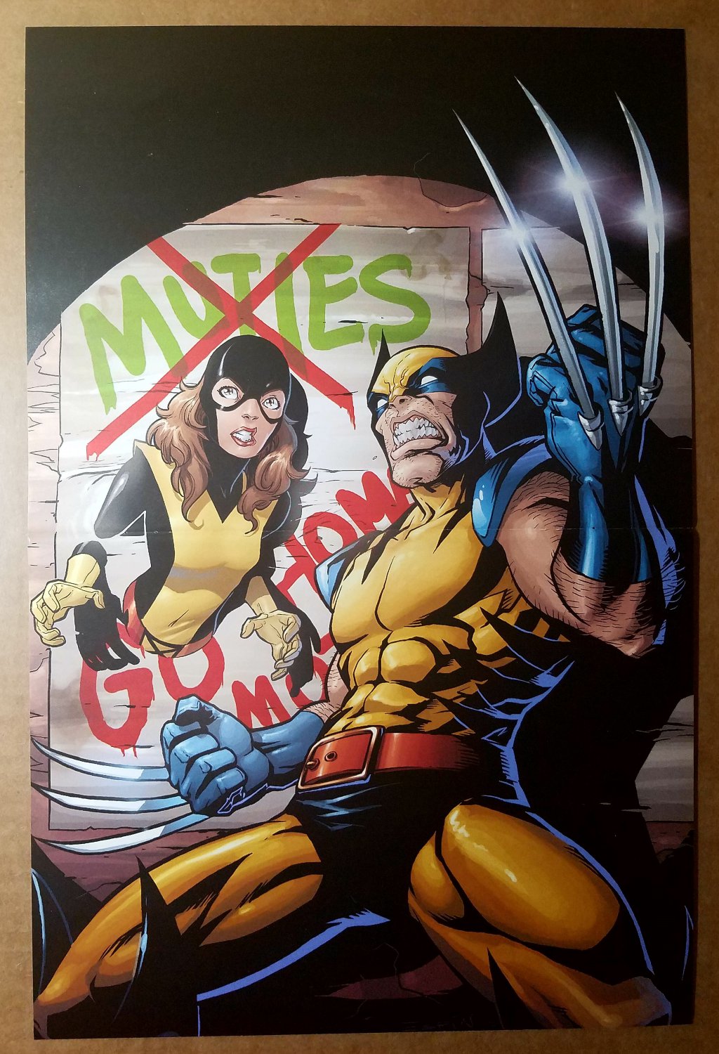 Wolverine Kitty Pryde X-Men Marvel Comics Poster by Salvador Espin