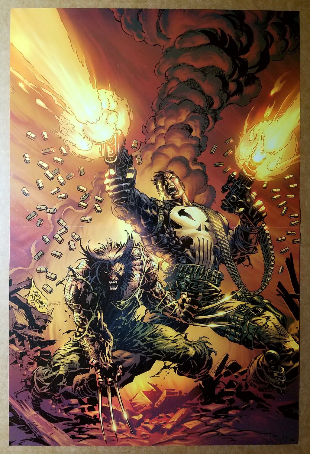 Wolverine Punisher Marvel Comics Poster by Mike Deodato Jr