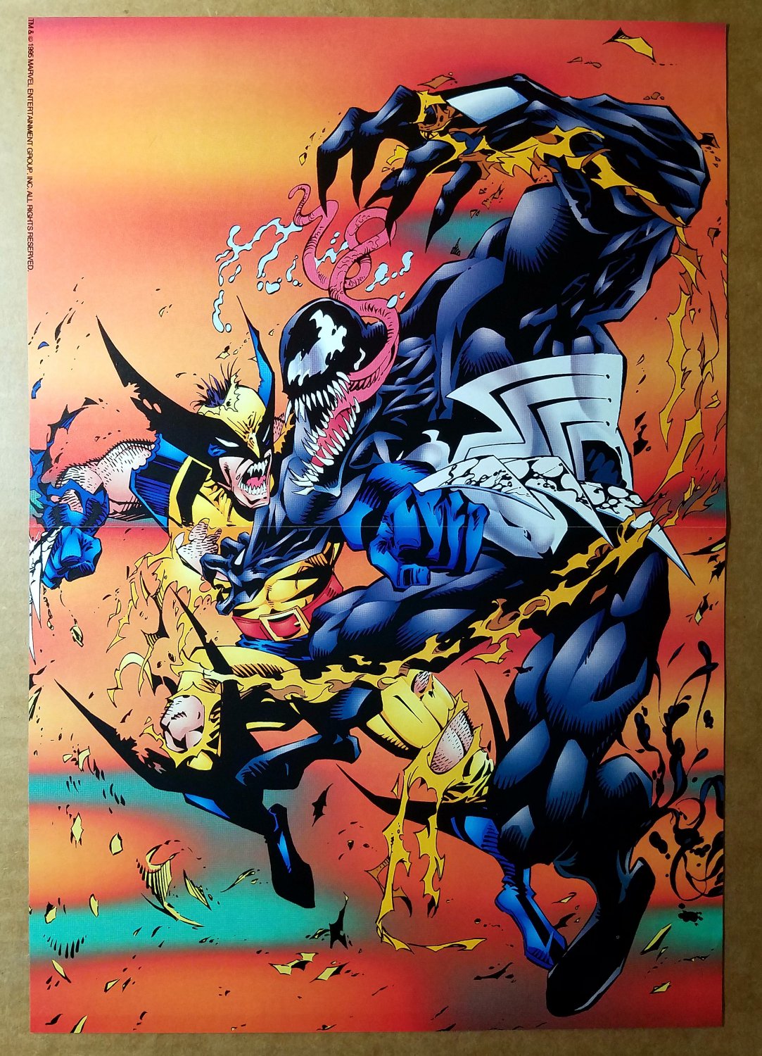 Wolverine Vs Venom Spider-Man Marvel Comic Poster by James Fry Chris Ivy