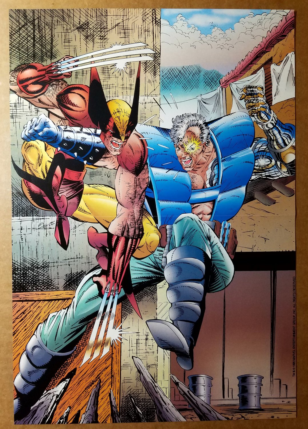Wolverine Vs Cable X-Men X-Force Marvel Comics Poster by Rob Liefeld