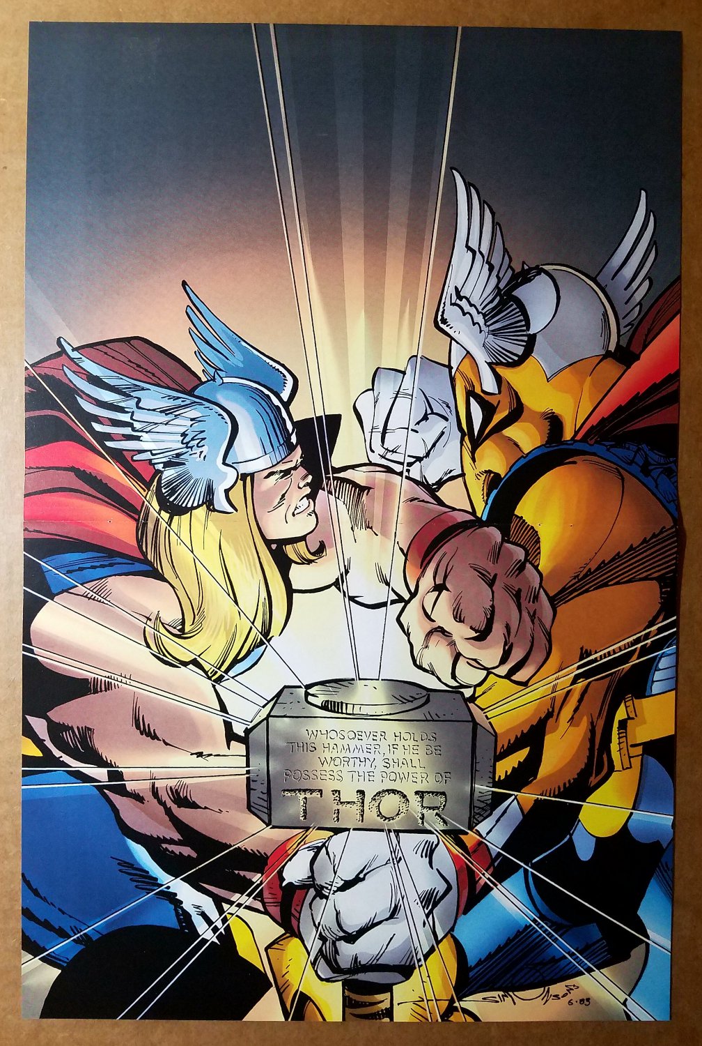 Avengers Thor Hammer Mjolnir Marvel Comics Poster by Walter Simonson