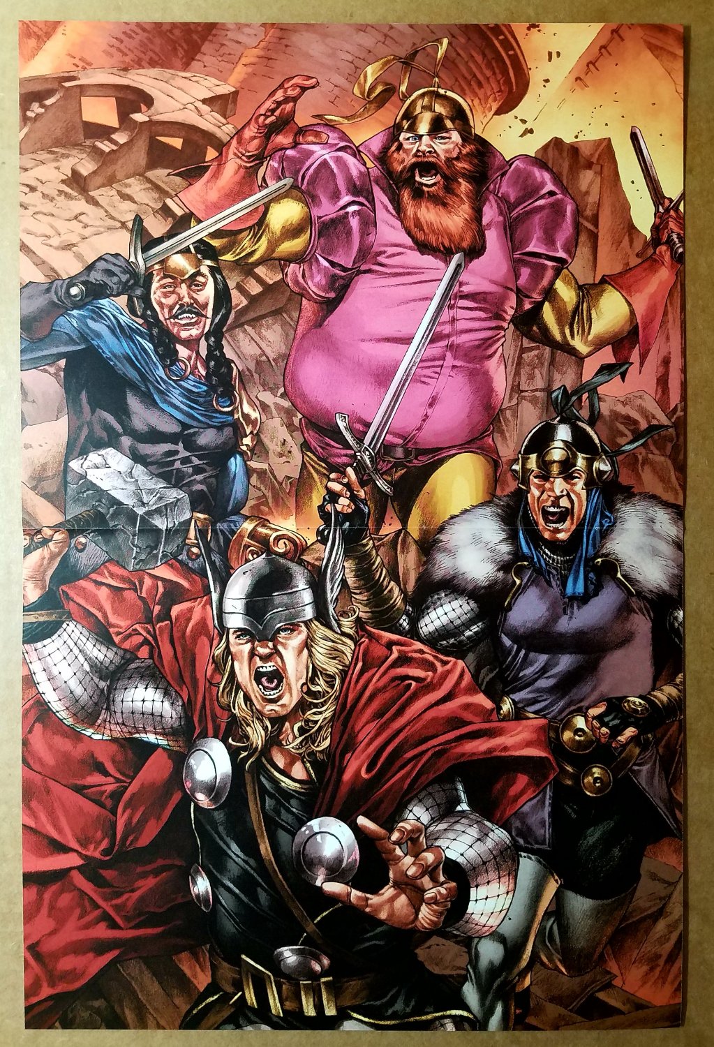 Thor Warrior Three Marvel Comics Poster by Mico Suayan