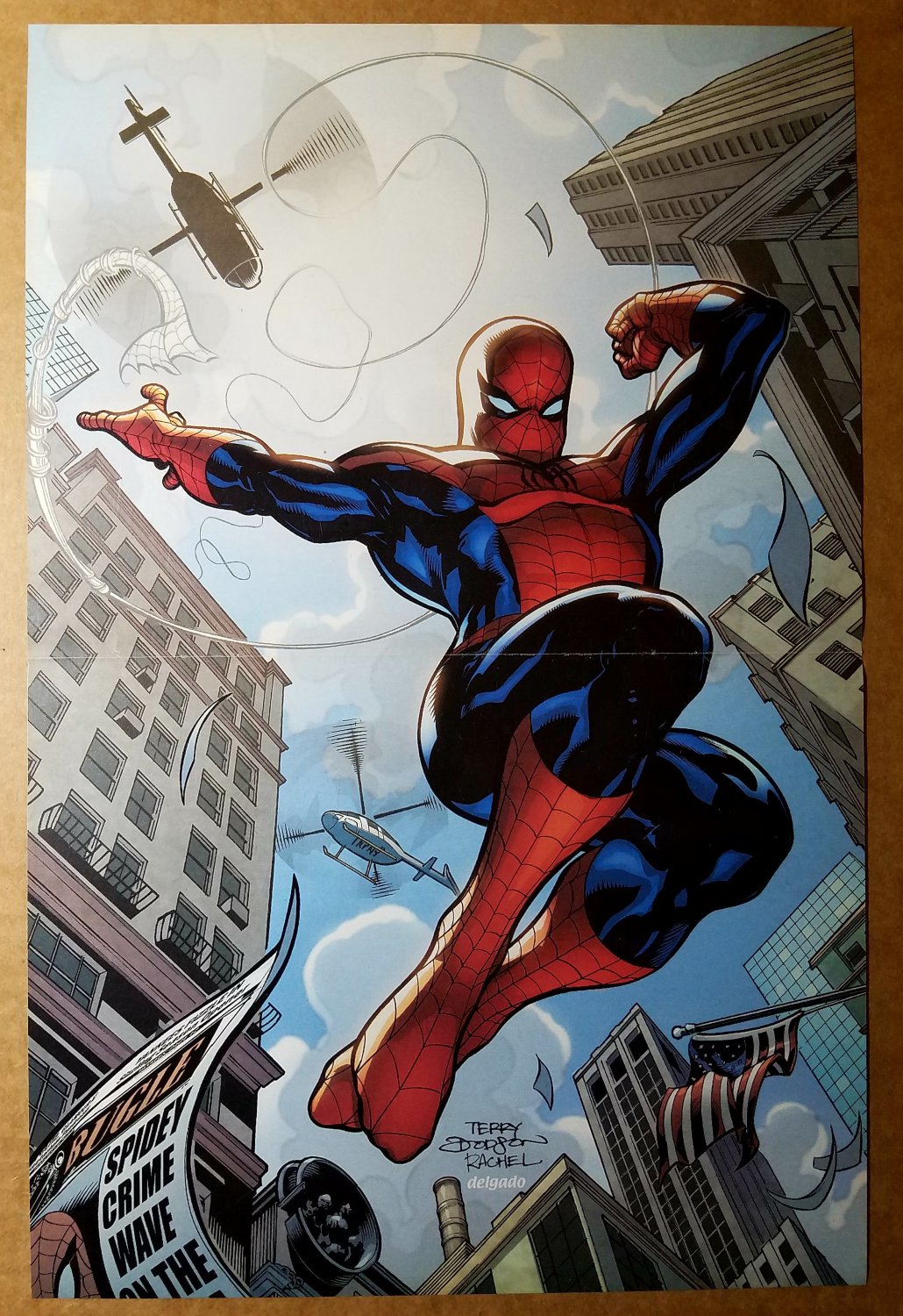 Spider-Man helicopter Marvel Comics Poster by Terry Dodson