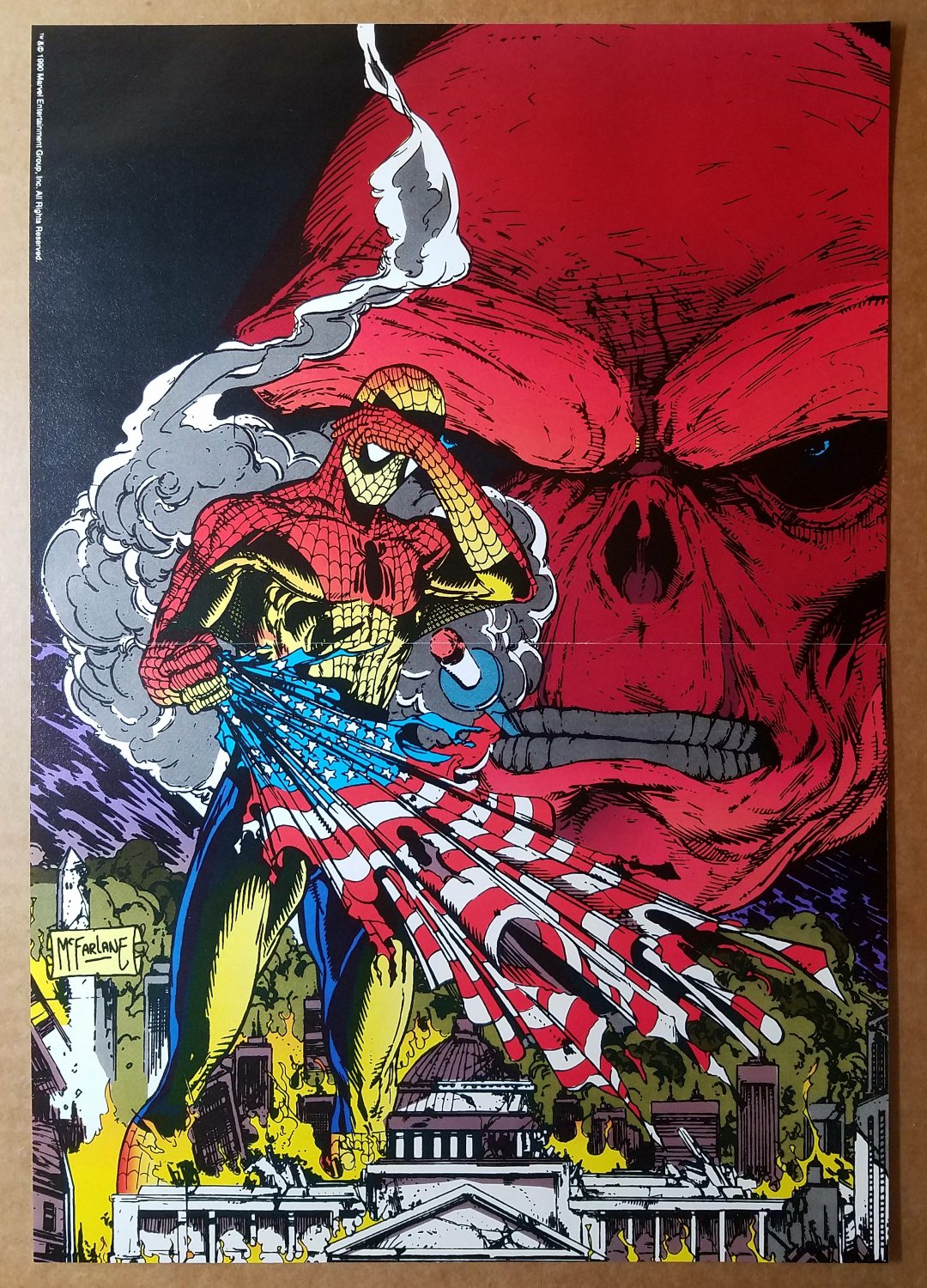 Amazing Spider-Man Vs Red Skull Marvel Comics Poster by Todd McFarlane