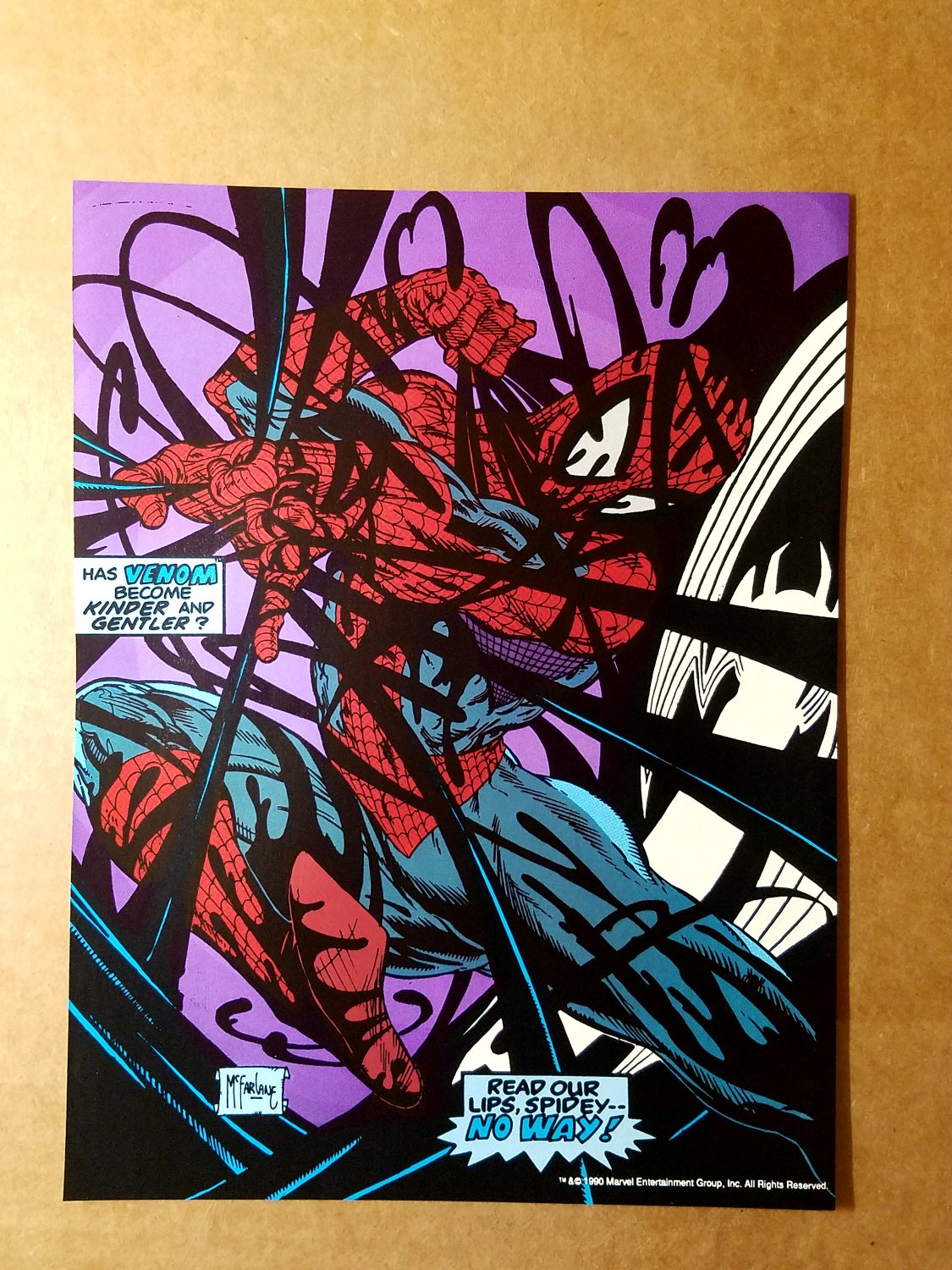 Spider-Man Vs Venom Marvel Comics Mini Poster by Todd McFarlane