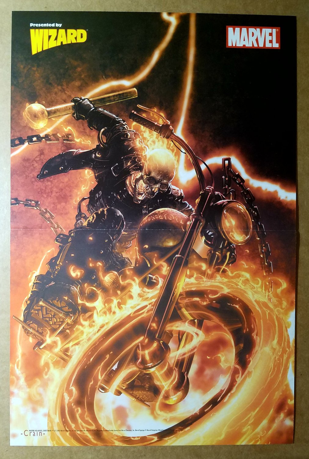 Ghost Rider Marvel Comic Poster by Clayton Crain
