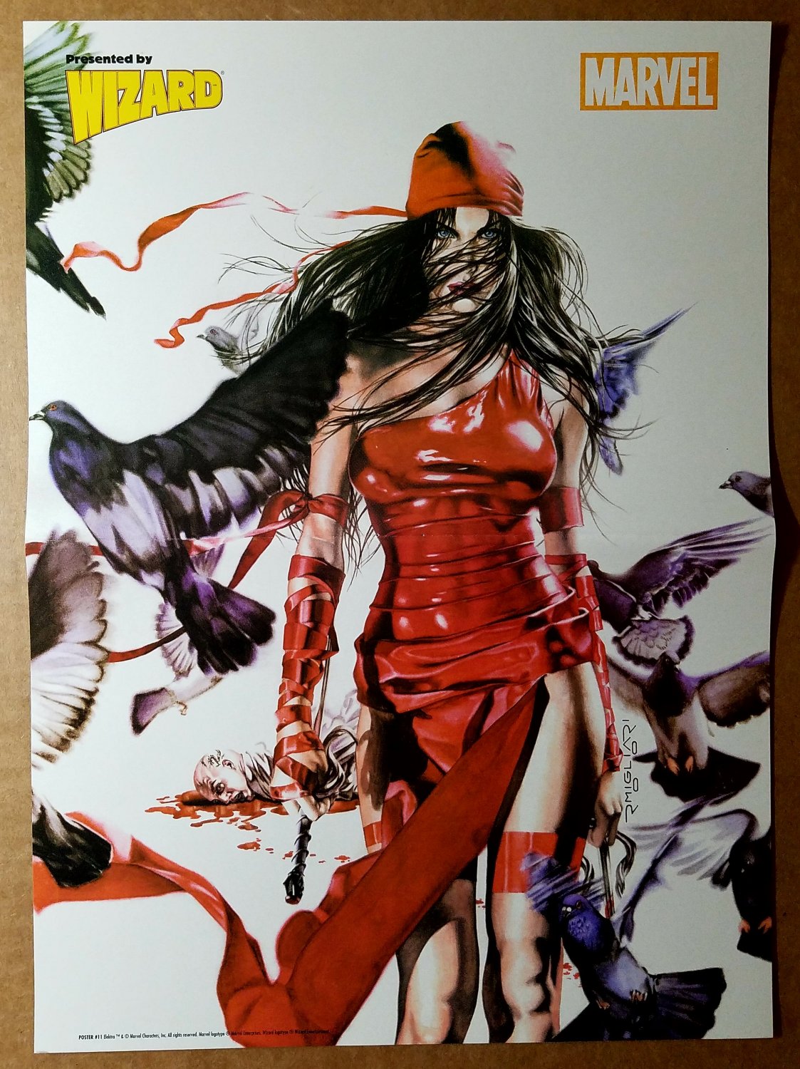 Elektra Marvel Comics Poster by Rodolfo Migliari