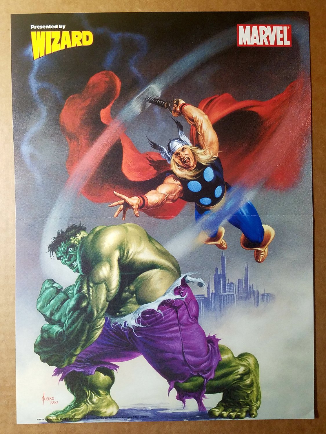 Thor Hulk Avengers Marvel Comics Poster by Joe Jusko Marvel