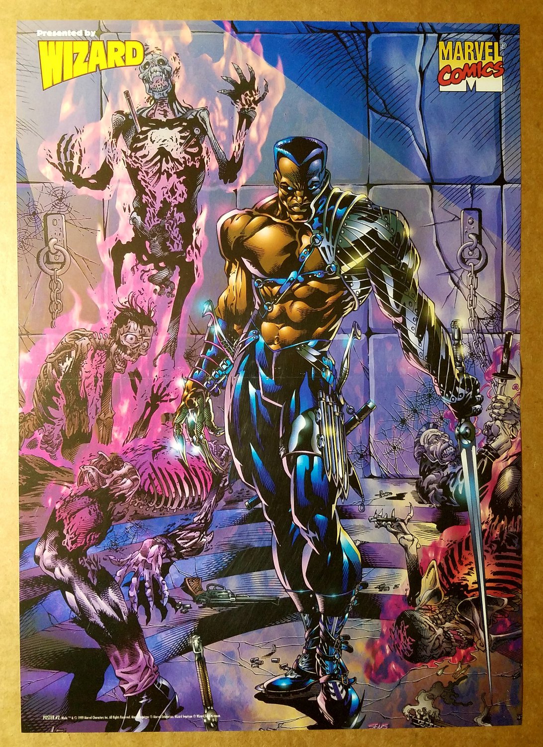Blade Marvel Comics Poster by Bart Sears