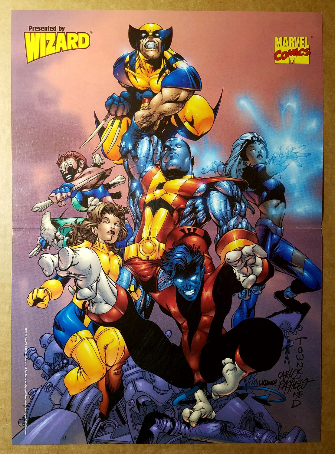 X-Men Wolverine Nightcrawler Colossus Storm Marvel Poster by Carlos Pacheco
