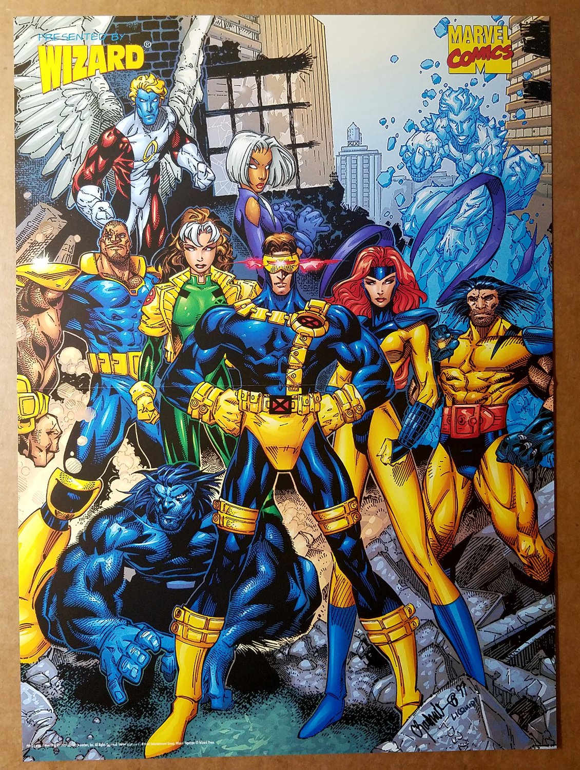 X-Men Cyclops Jean Grey Wolverine Rogue Beast Marvel Poster by Chris ...