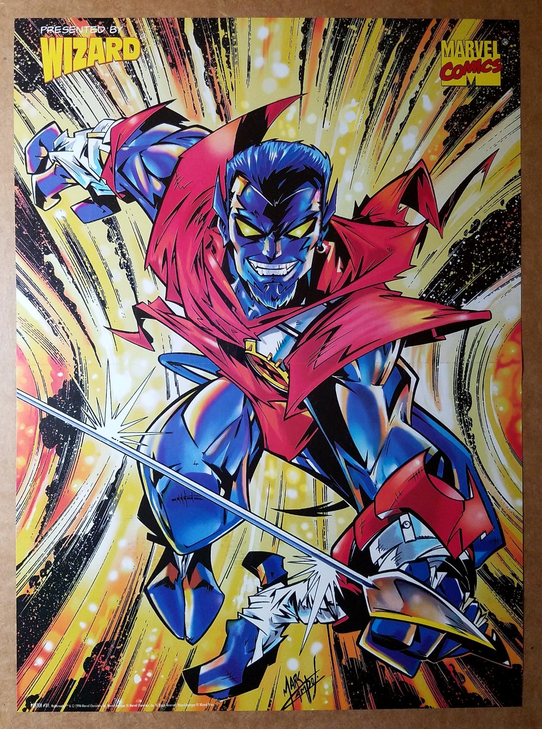 Nightcrawler Marvel Comics Poster by Marc Campos