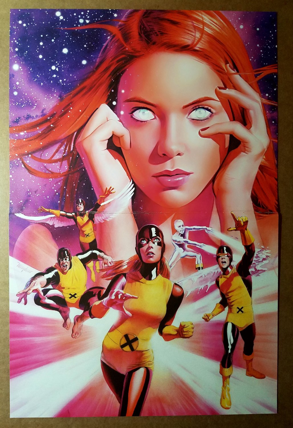 Vintage X-Men Jean Grey Marvel Girl Phoenix Marvel Comic Poster by Mike ...