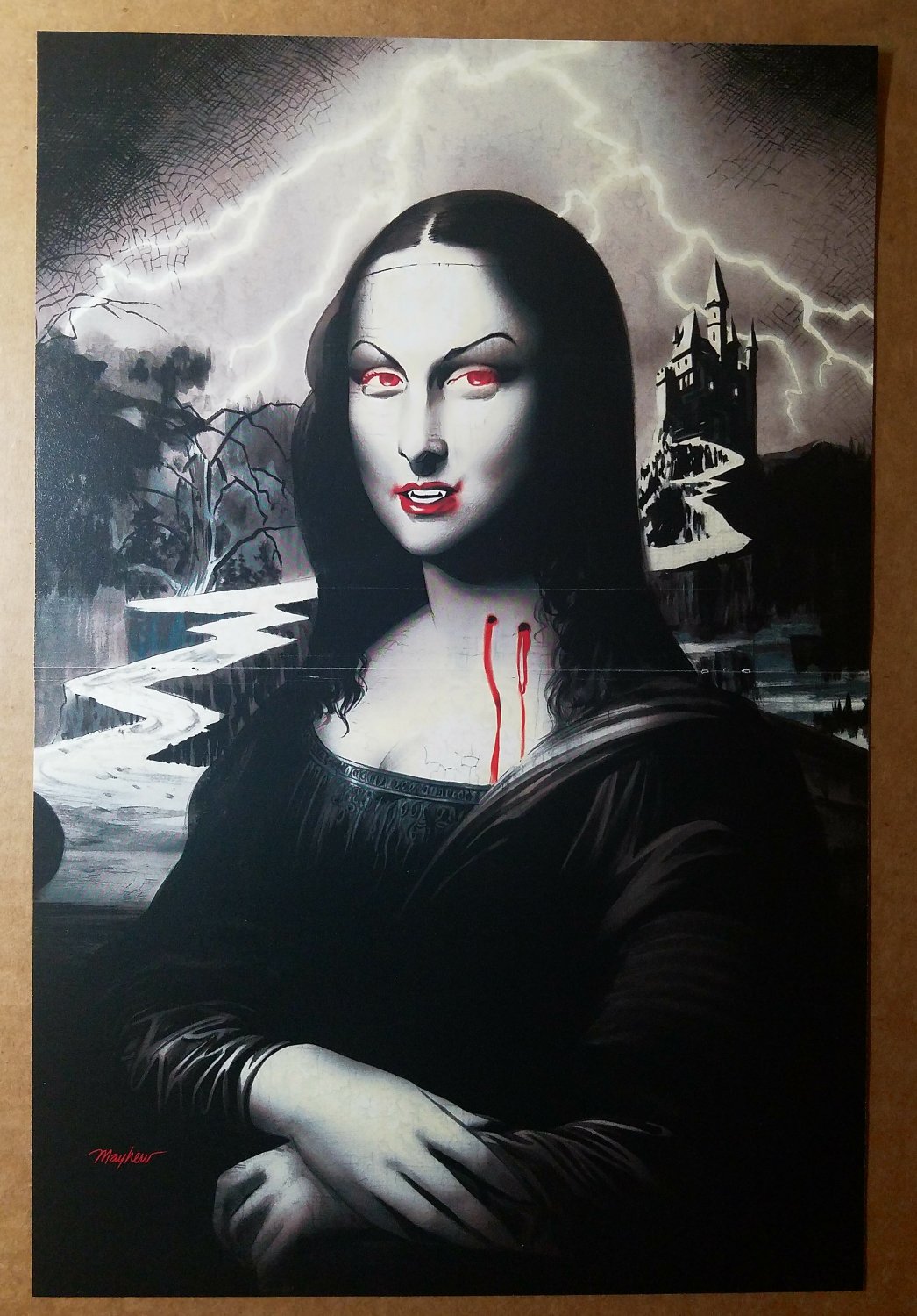 Vampire Mona Lisa Marvel Comics Poster by Mike Mayhew