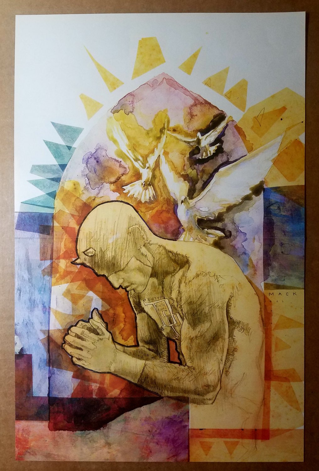 Daredevil Praying Born Again Marvel Comics Poster by David Mack
