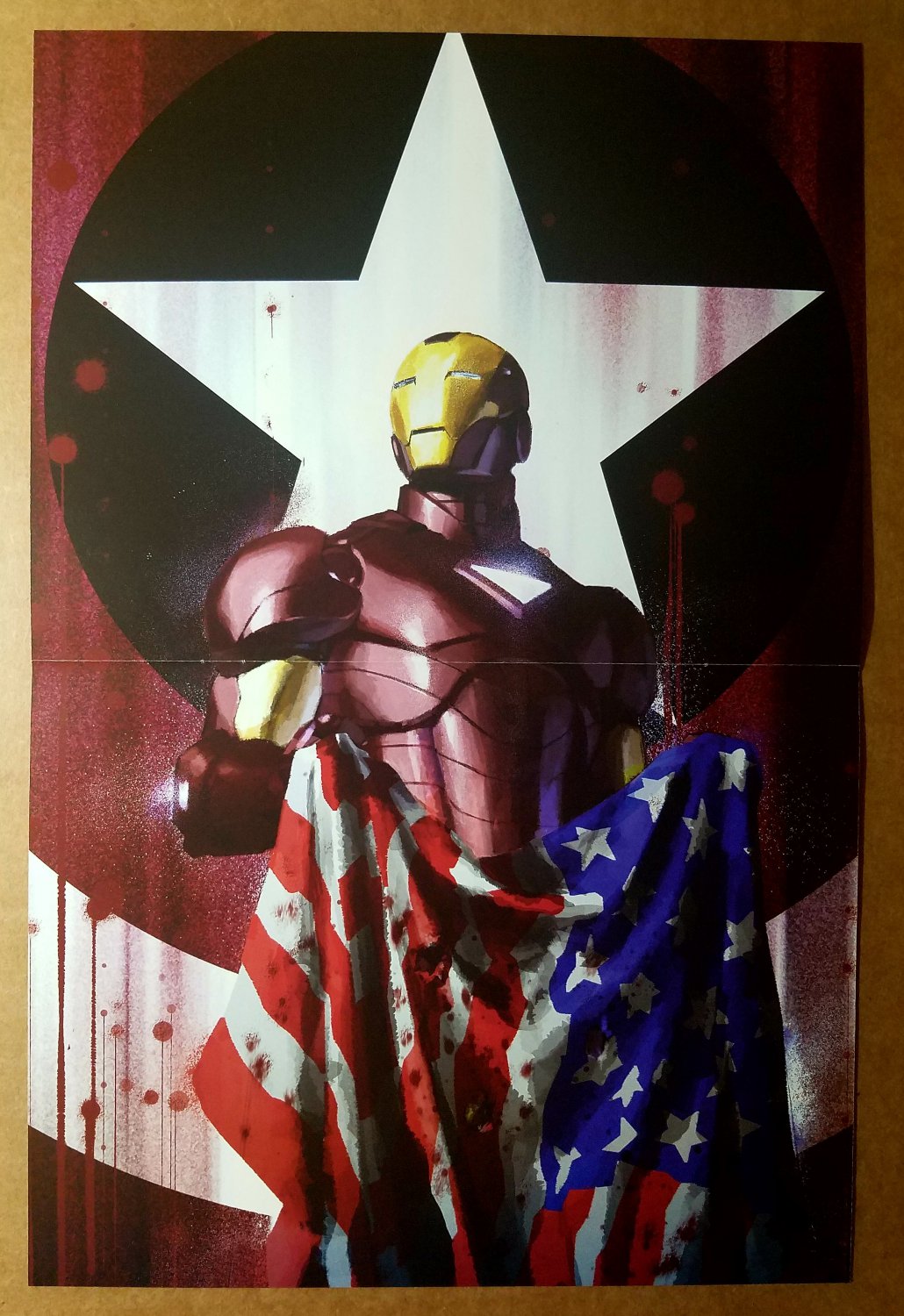 Iron Man American Flag Marvel Comics Poster by Adi Granov