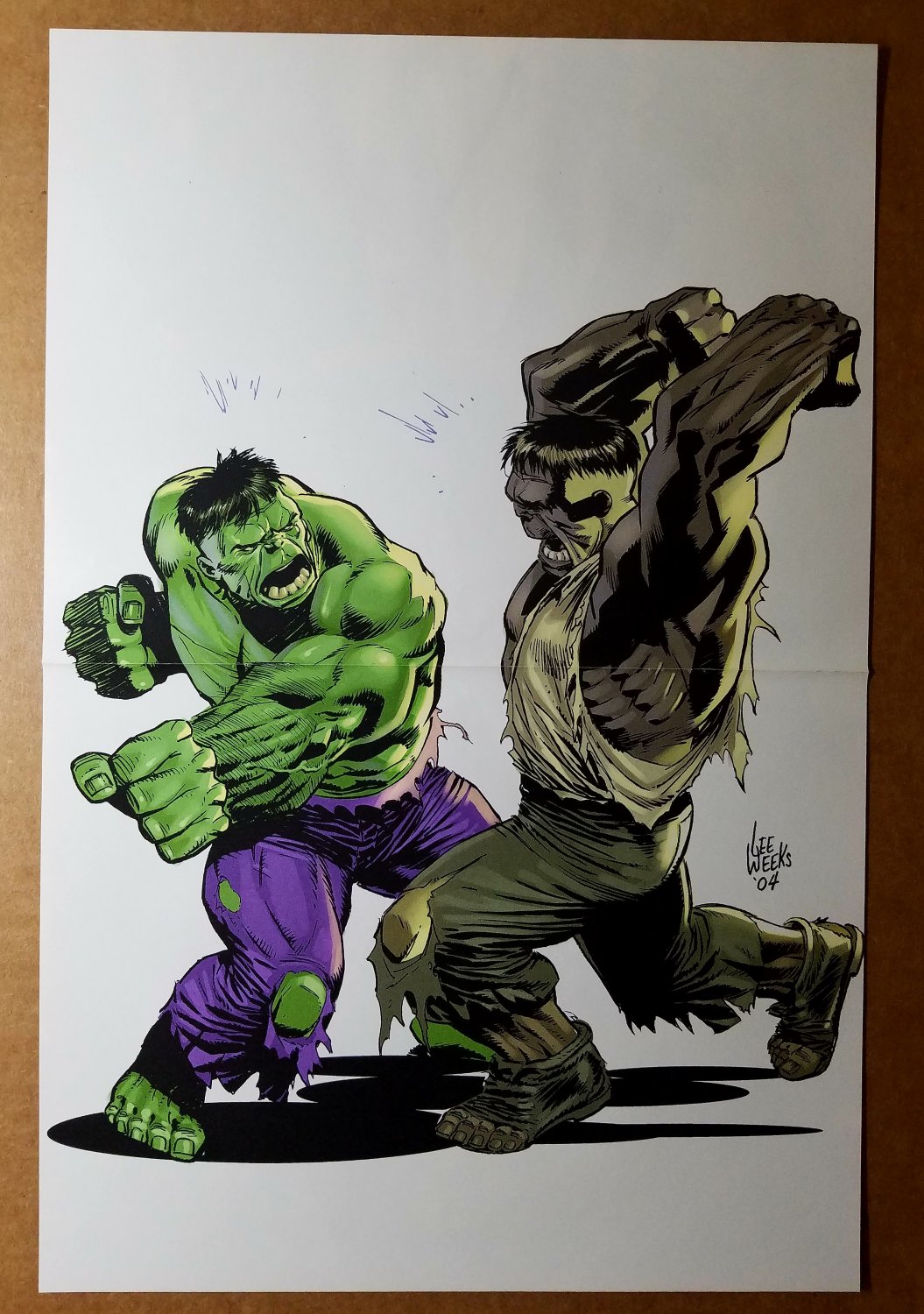 Hulk Gray Hulk Tempest Fugit Marvel Comics Poster by Lee Weeks