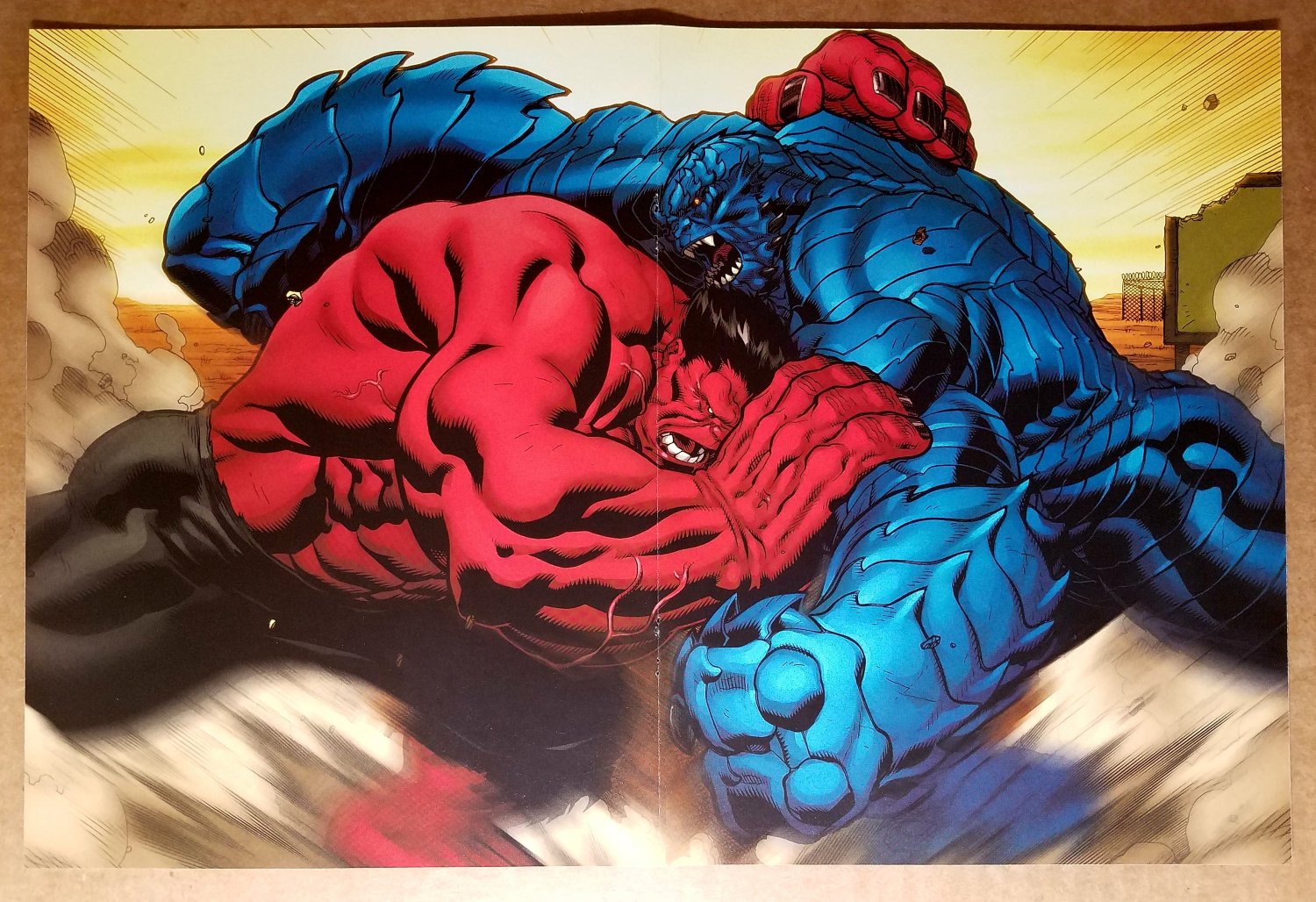 Hulk Vs Creature Marvel Comics Poster by Ed McGuinness